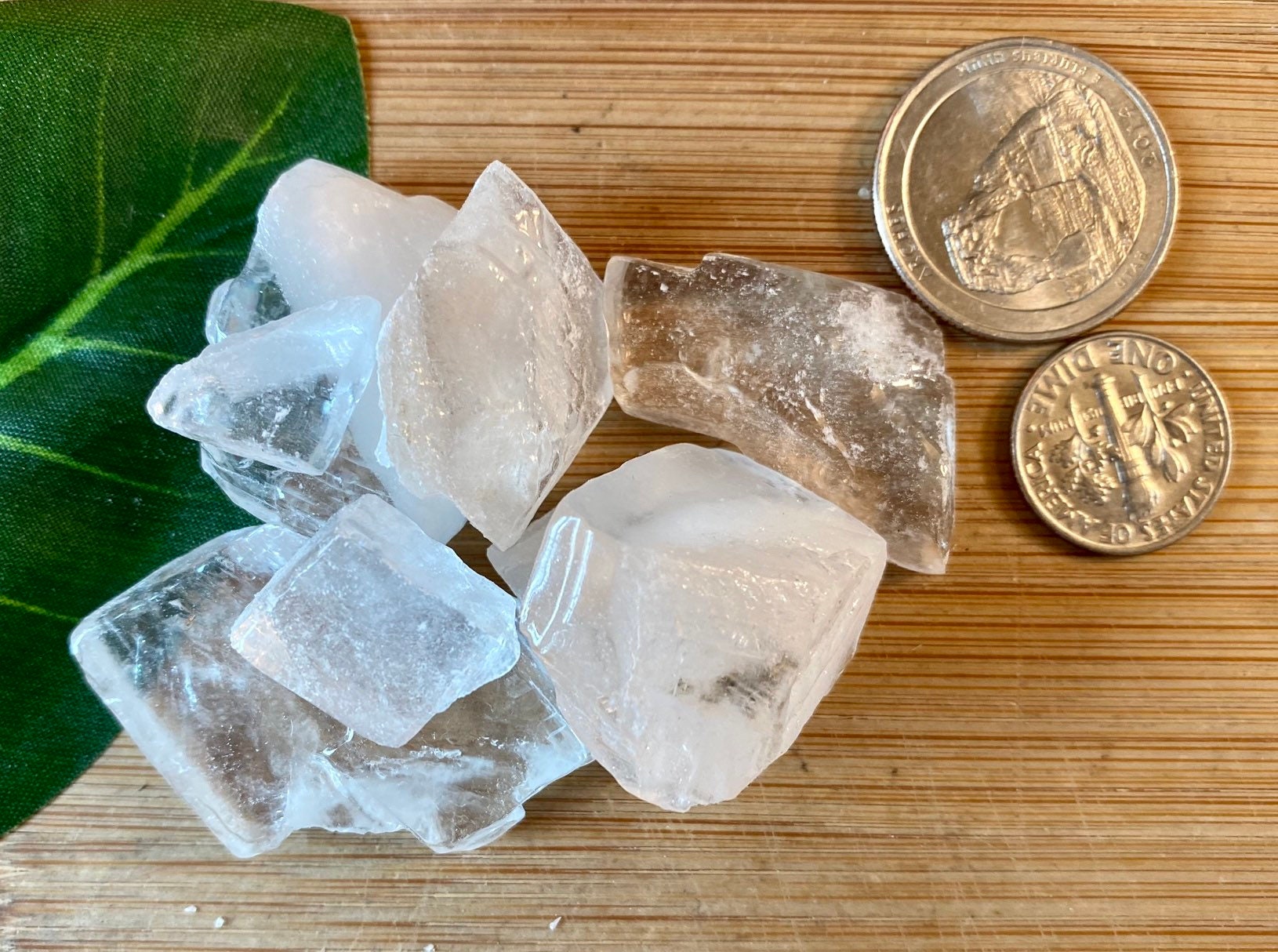 Natural Clear Calcite raw Stones with Gift Bag