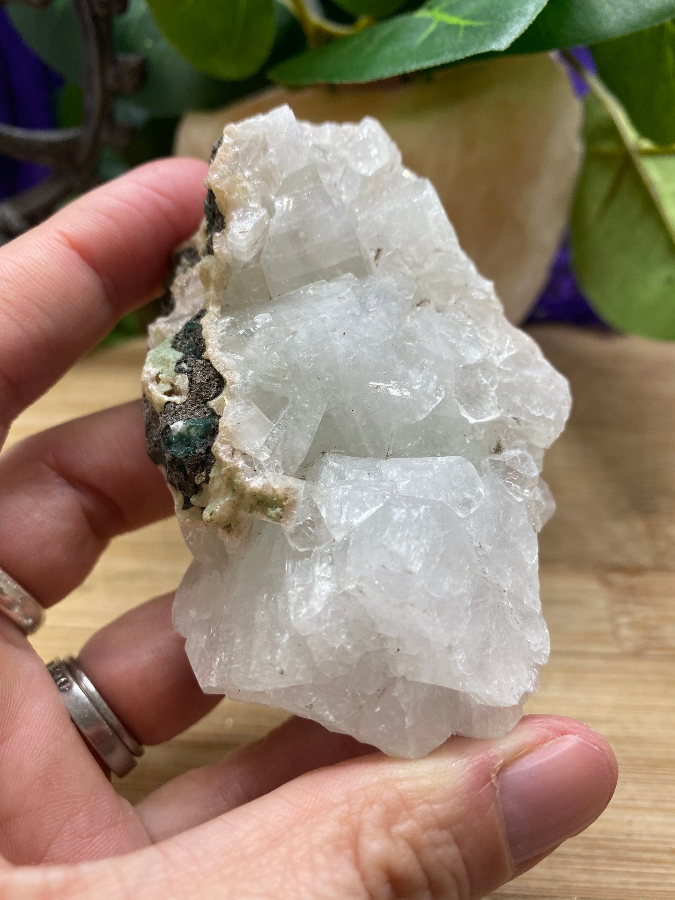 Gorgeous Raw Apophyllite and Stillbite geode crystal cluster APOP1