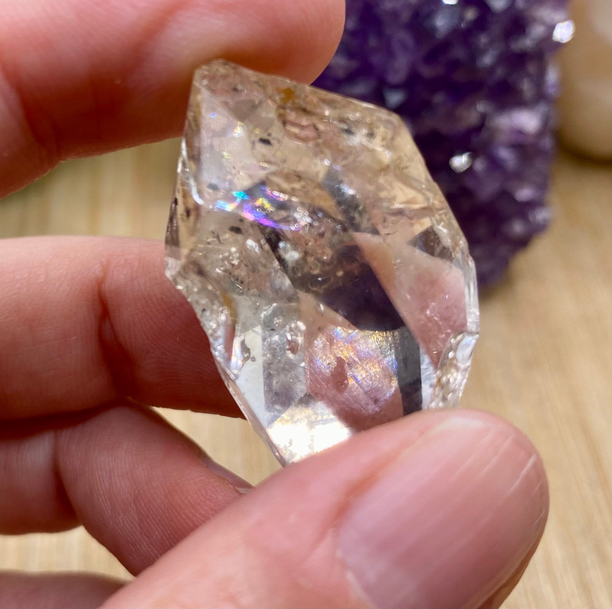 Herkimer Diamond crystal geode cluster HERK160