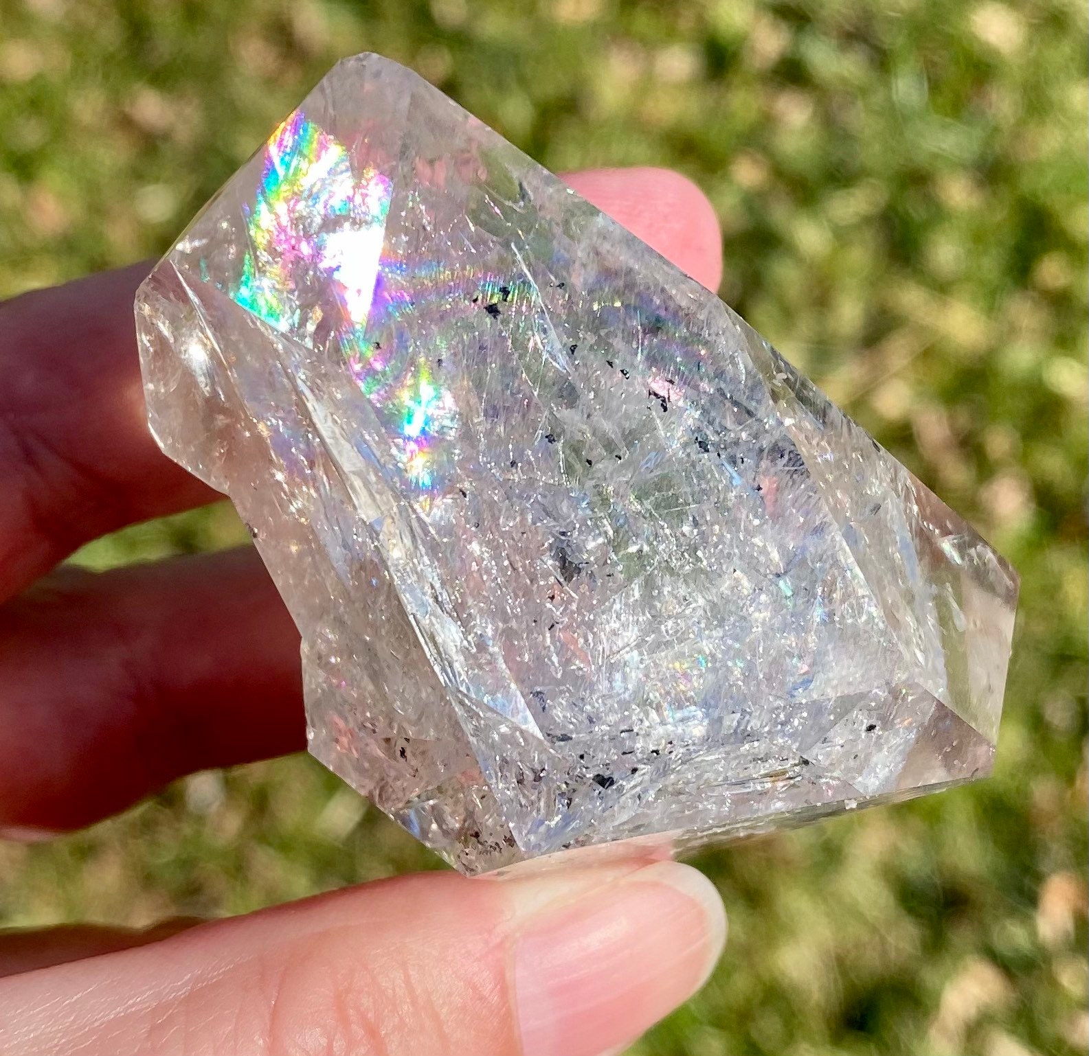 Beautiful Herkimer Diamond crystal geode HERK31