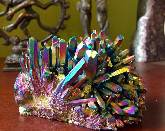Gorgeous Titanium Quartz Cluster Geode Specimen Druze E160383 - Etsy