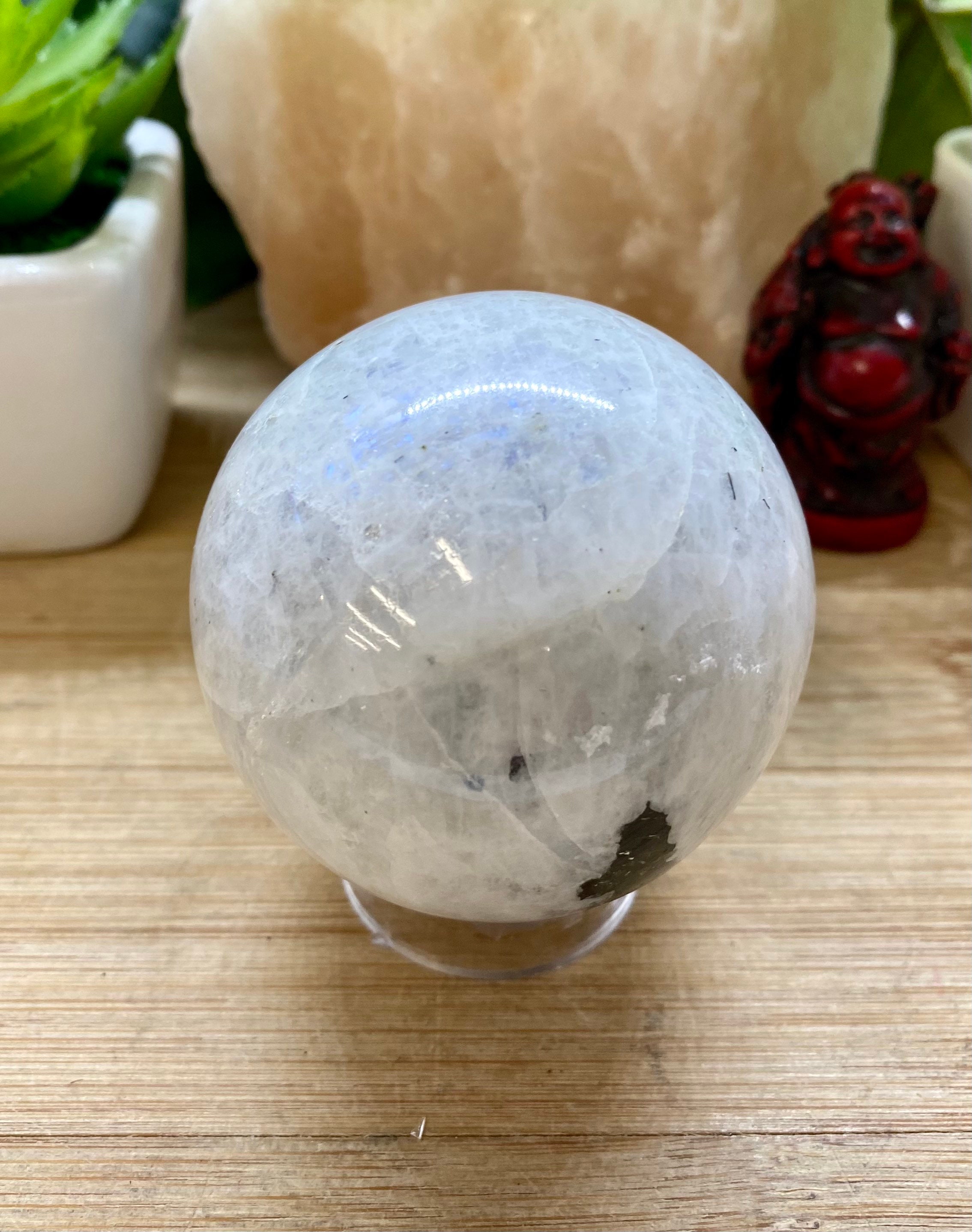 Rainbow Moonstone sphere orb crystal ball MNS1