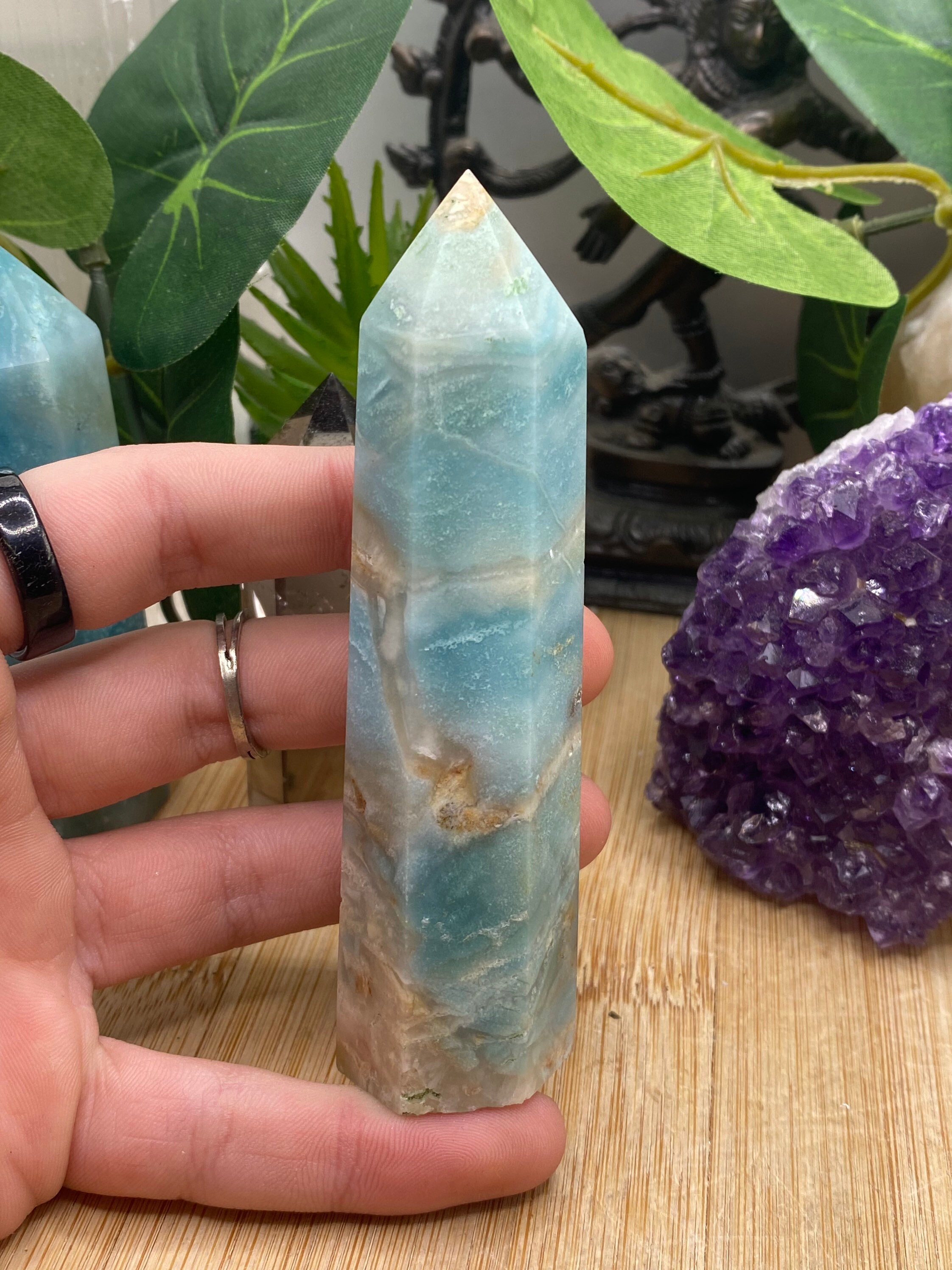 Oceanic Blue Opal Tower MBOT17 Flat 16 Rocks & Geodes Home Décor Home ...