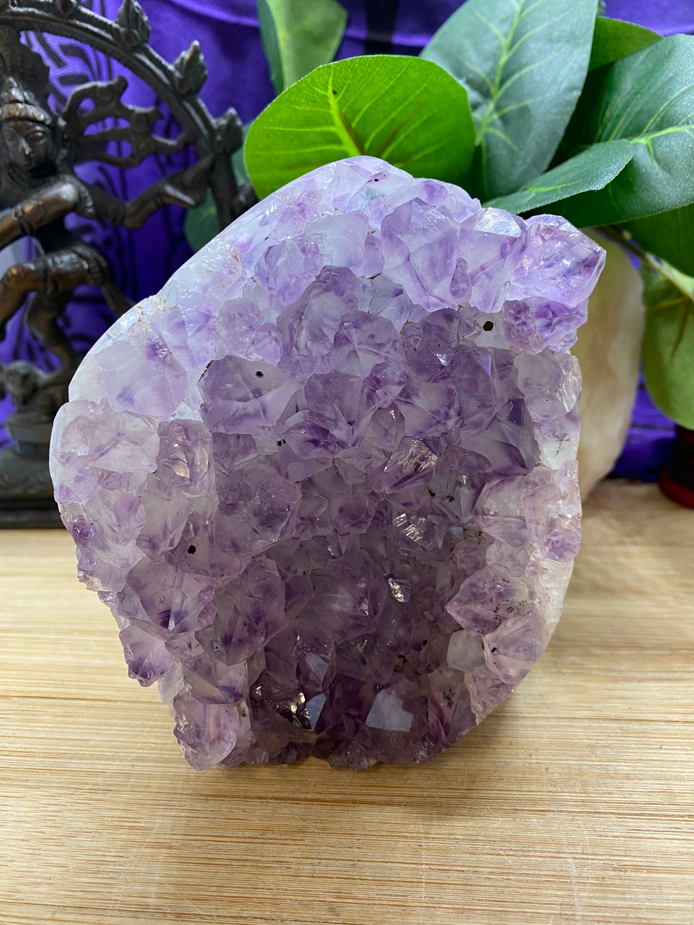 Polished Amethyst from Brazil crystal cluster geode Am17 Shelf 1