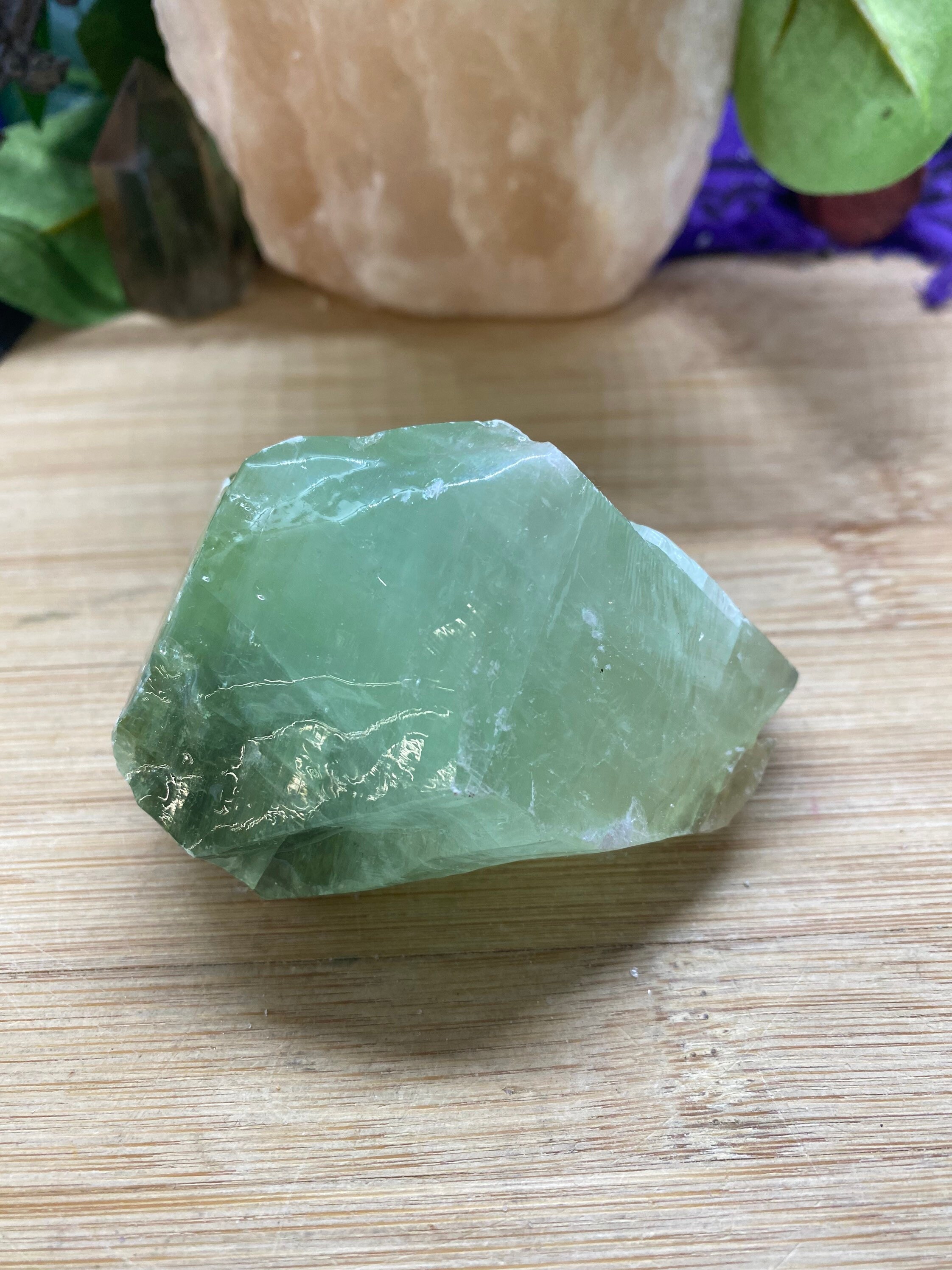 Premium Green Calcite raw Stones crystal GRA1