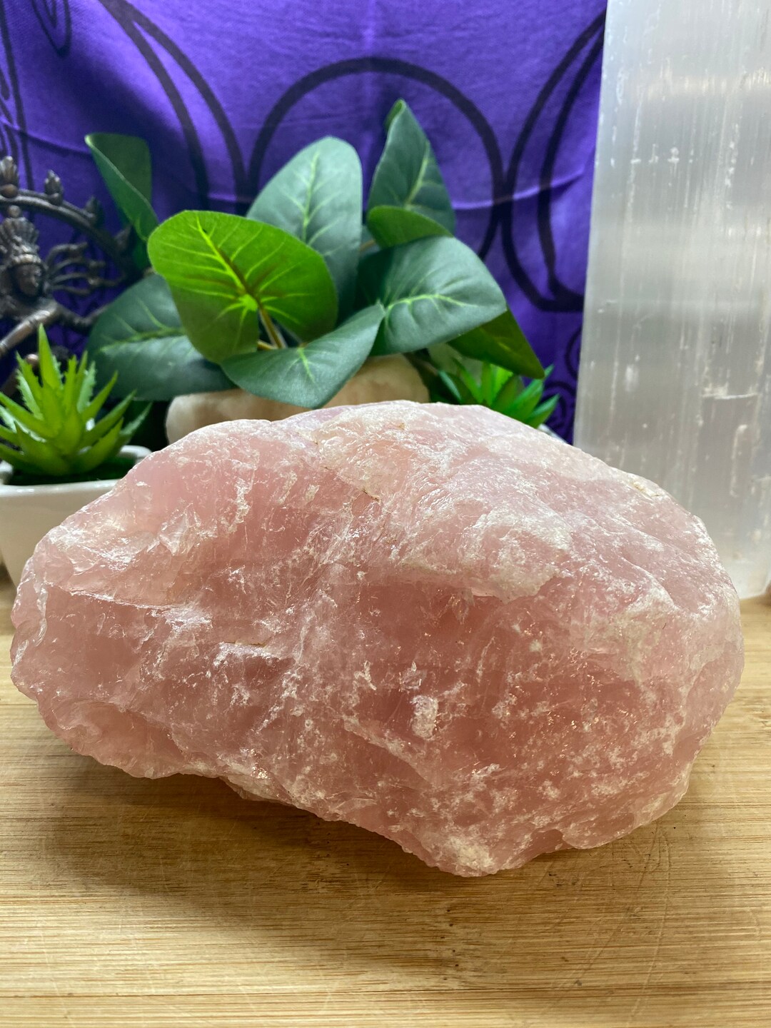 Raw Rose Quartz Crystal Geode Healing Cluster Love Healing MRQ4 SME24 ...