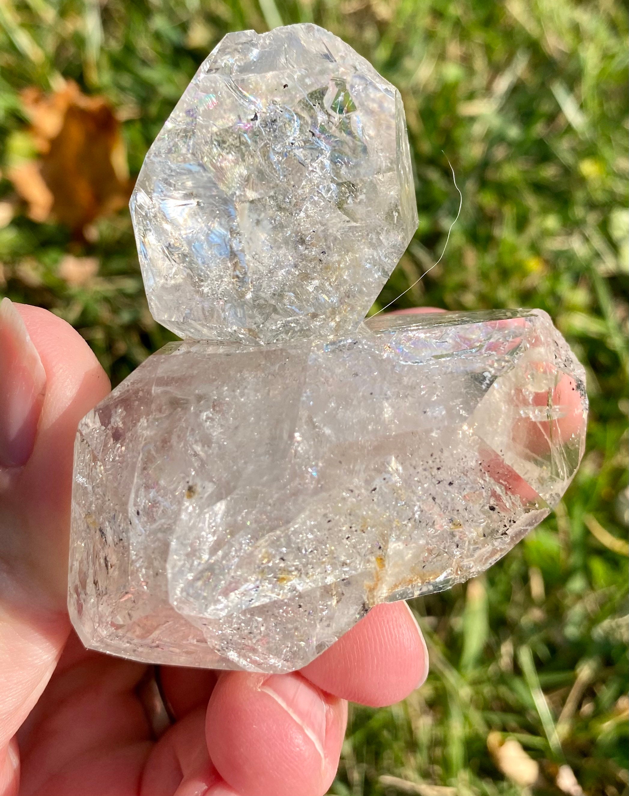 Herkimer Diamond Gemini crystal geode cluster HERK25