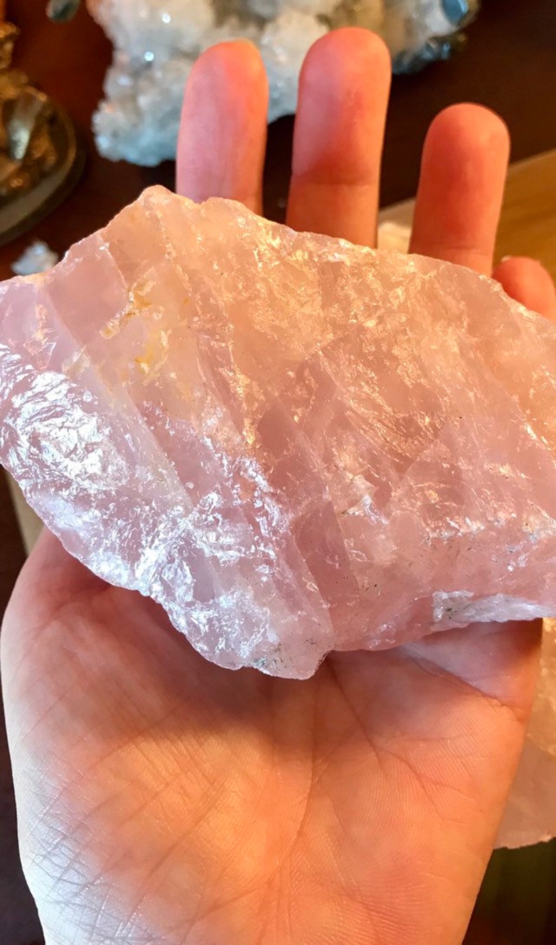 Raw Rose Quartz crystal geode healing cluster love healing | Etsy