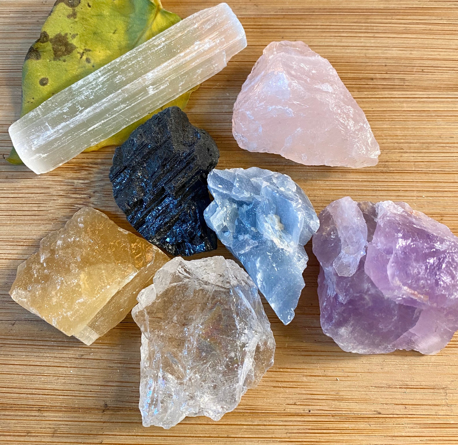 Witch Wiccan Pagan Starter Crystal Kit Pocket Stone Set | Etsy
