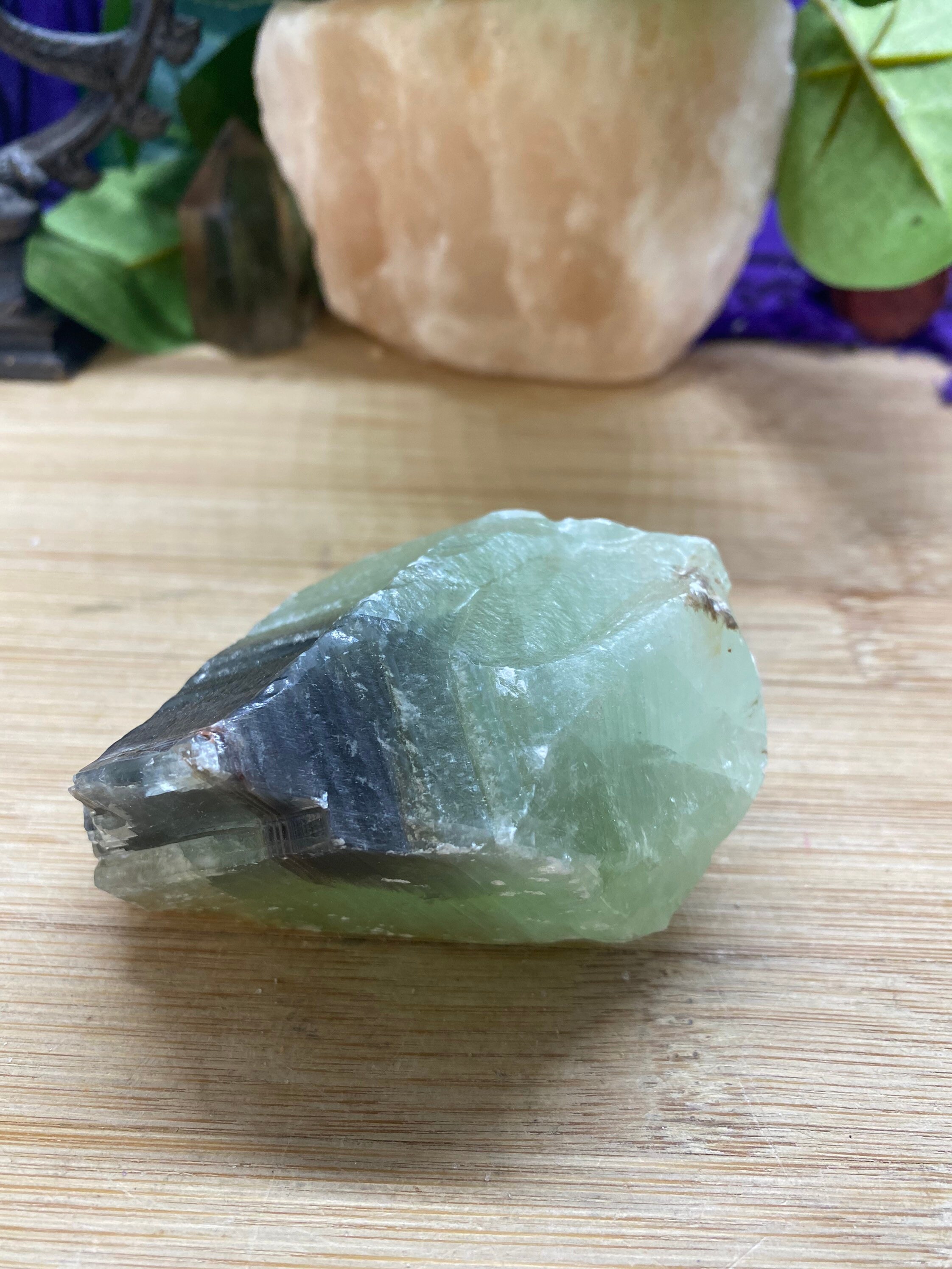 Premium Green Calcite raw Stones crystal GRA2