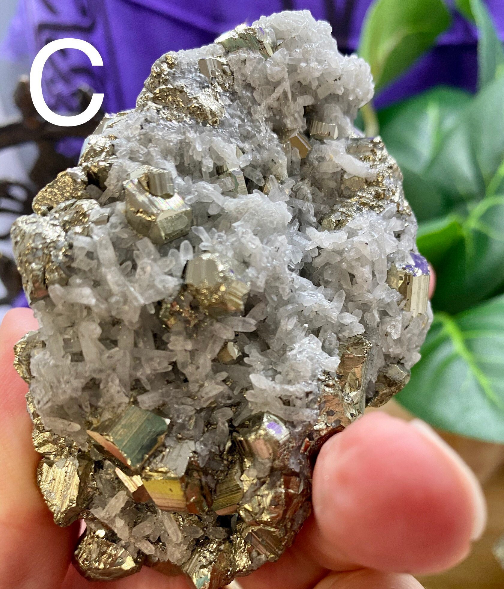 Pyrite fools gold crystal geode cluster natural Stones Lot A