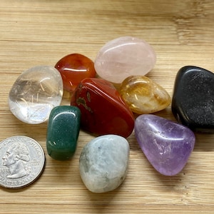 Witch Wiccan Pagan Starter Crystal Kit Pocket Stone Set - Etsy