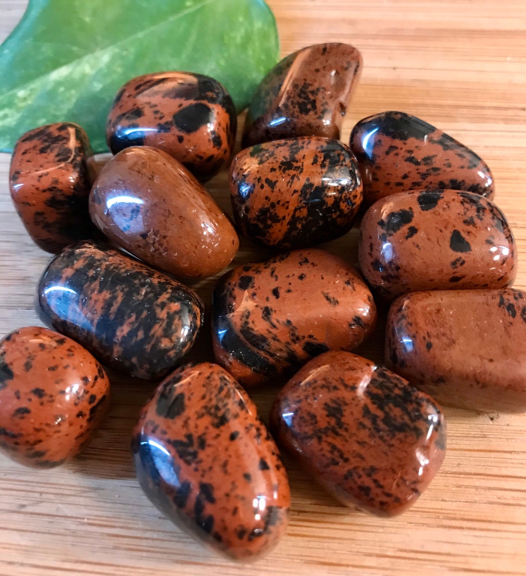 Tumbled Mahogany Obsidian Stone With Gift Bag and Note - Etsy