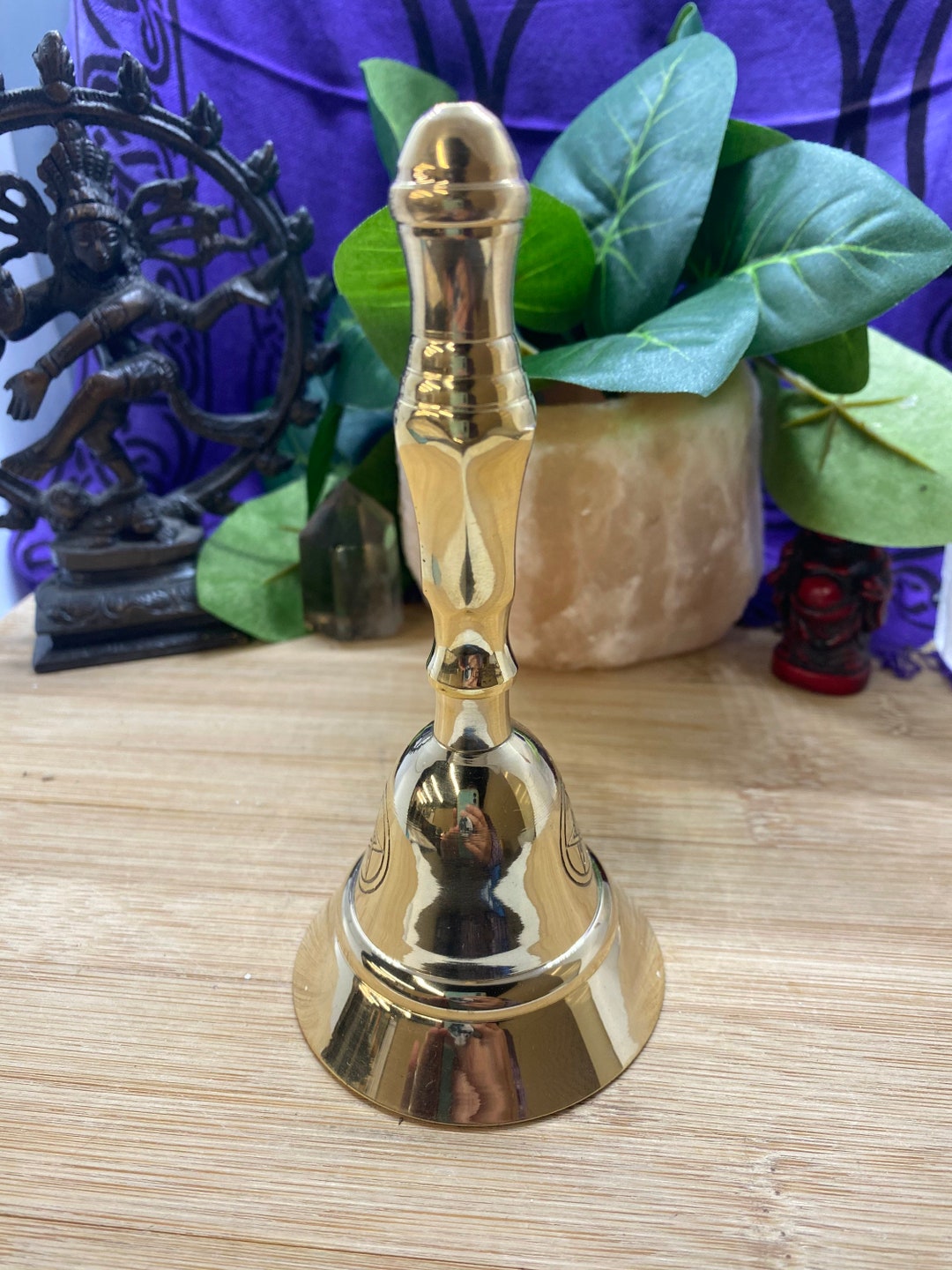 Brass Pentacle Altar Bell Cymbals Sound Therapy Cleansing Room Clearing ...