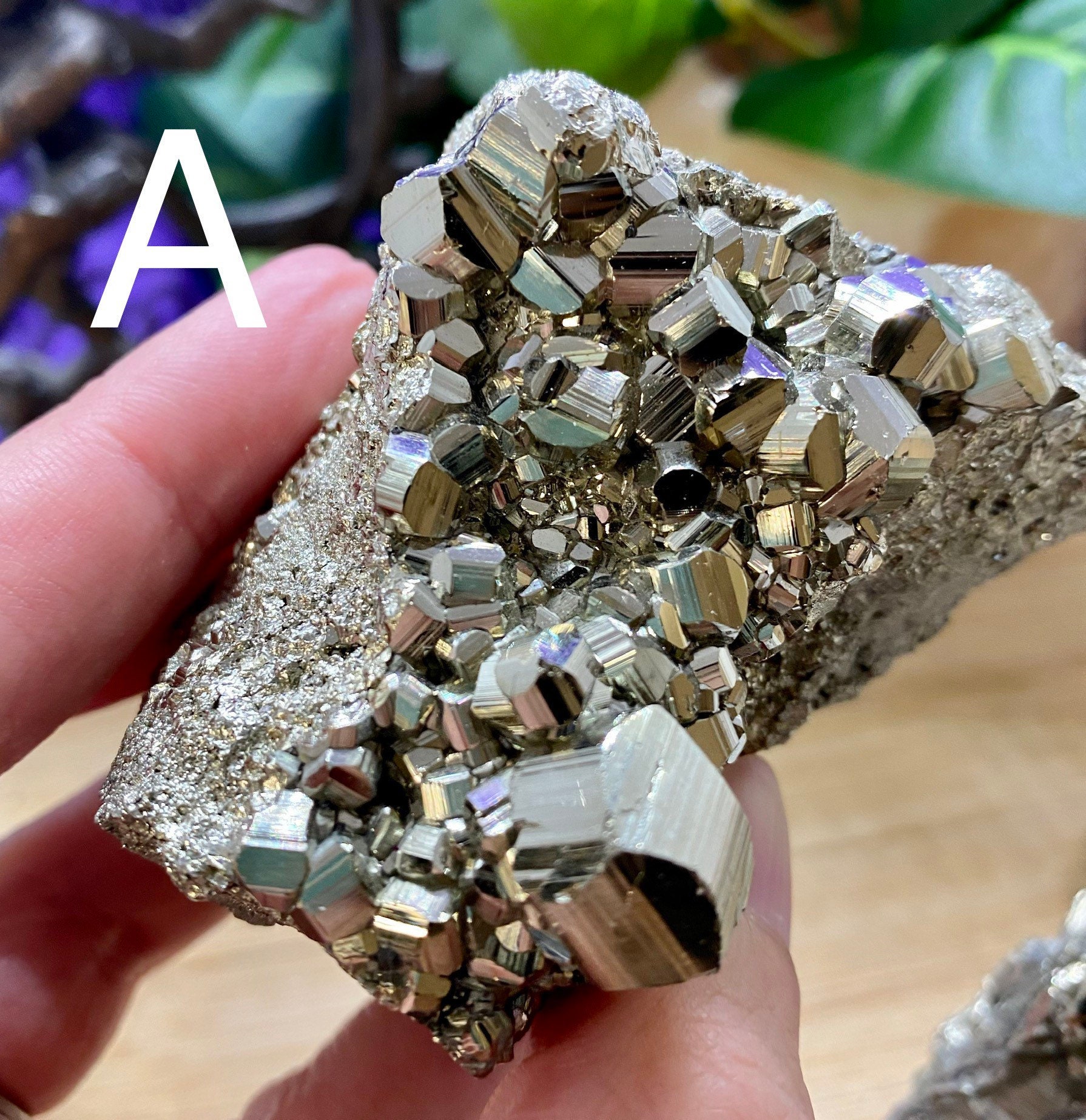 Pyrite fools gold crystal geode cluster natural Stones Lot A