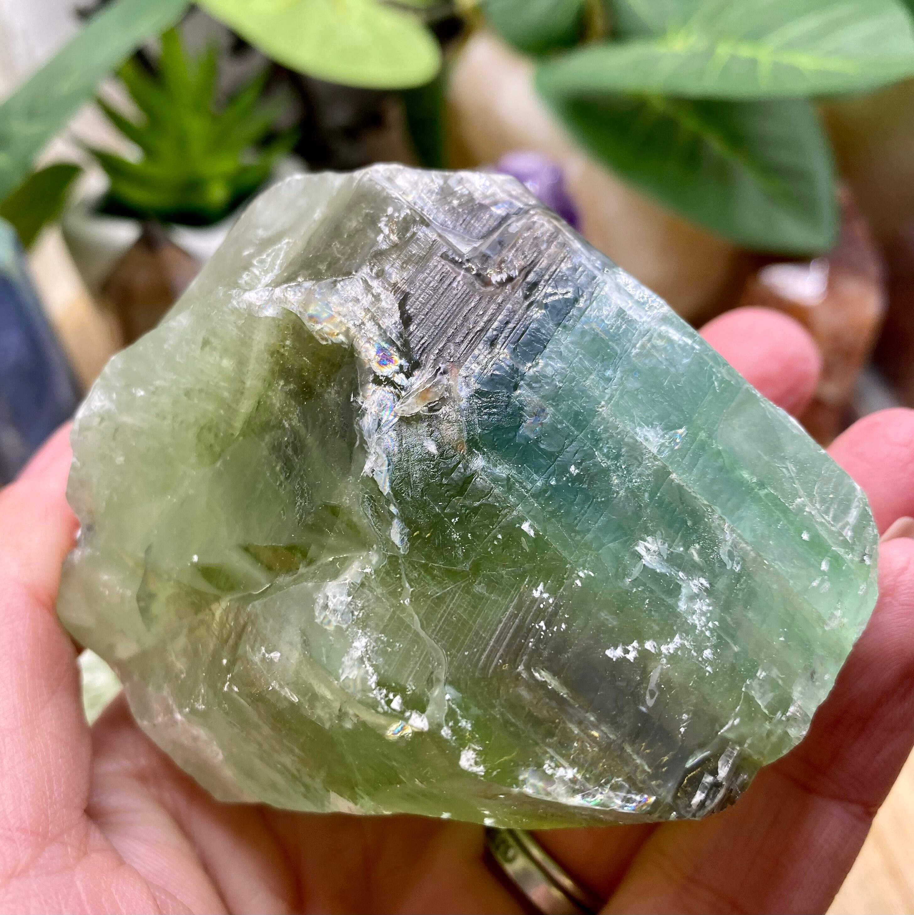 Large Natural Green Calcite raw Stones