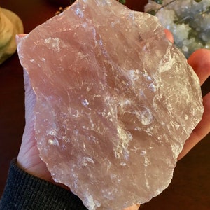 Raw Rose Quartz Crystal Geode Healing Cluster Love Healing SME24 - Etsy