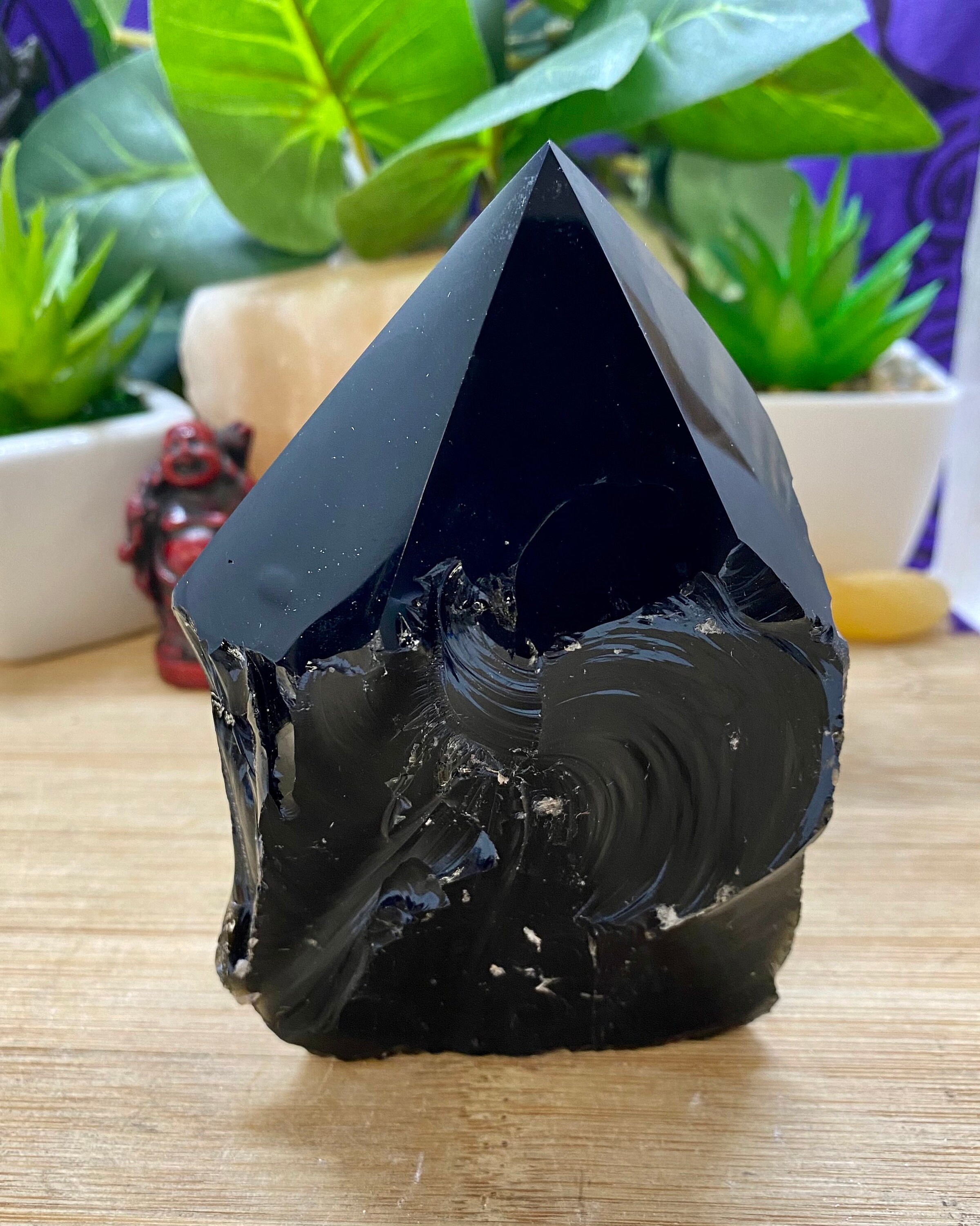 Natural Obsidian Point Tower OBST2