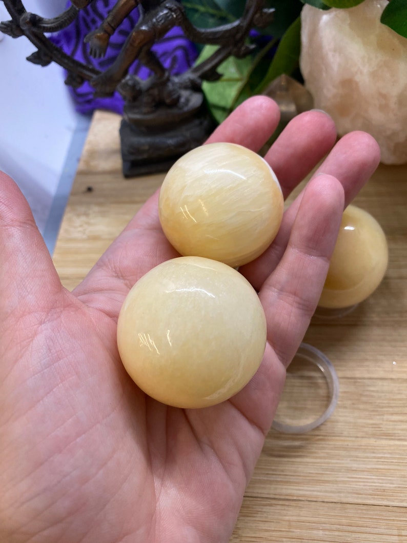 Yellow Calcite Sphere Crystal Ball Shelf 8 - Etsy