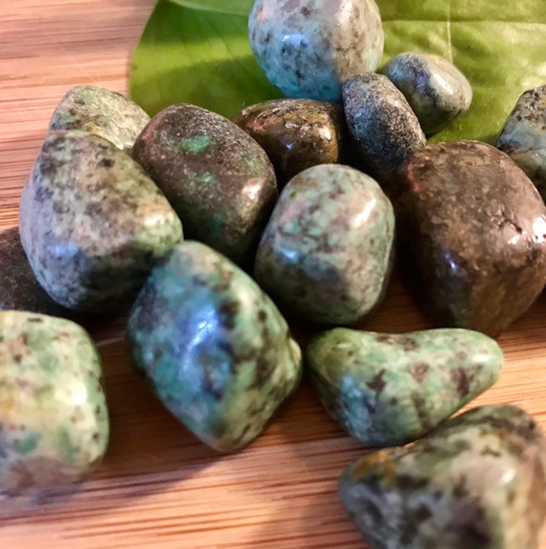Tumbled African Turquoise Stone With Gift Bag and Note - Etsy