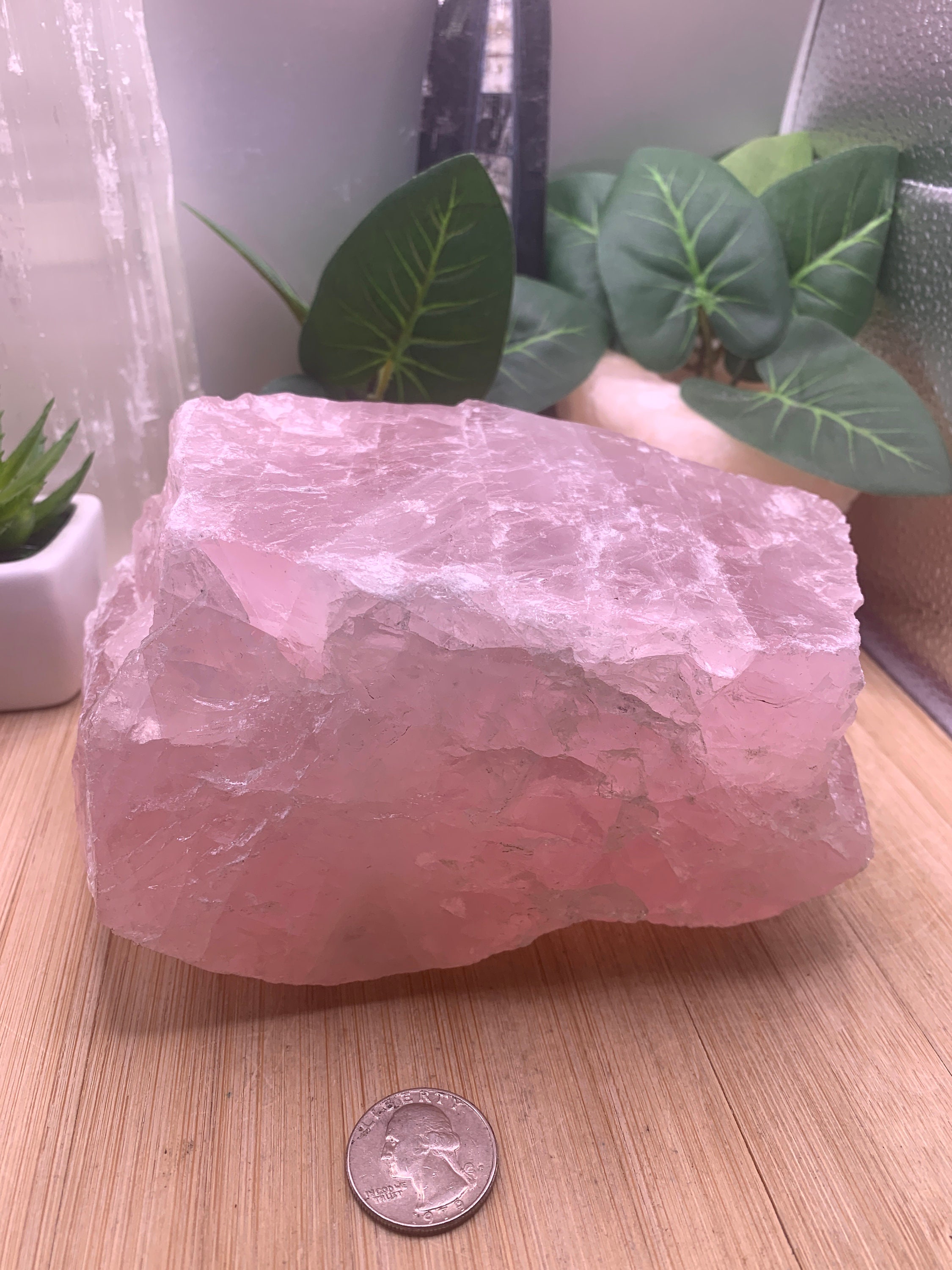 Stunning Large Rose Quartz Specimen 6.6 pound - F23A-RQS1