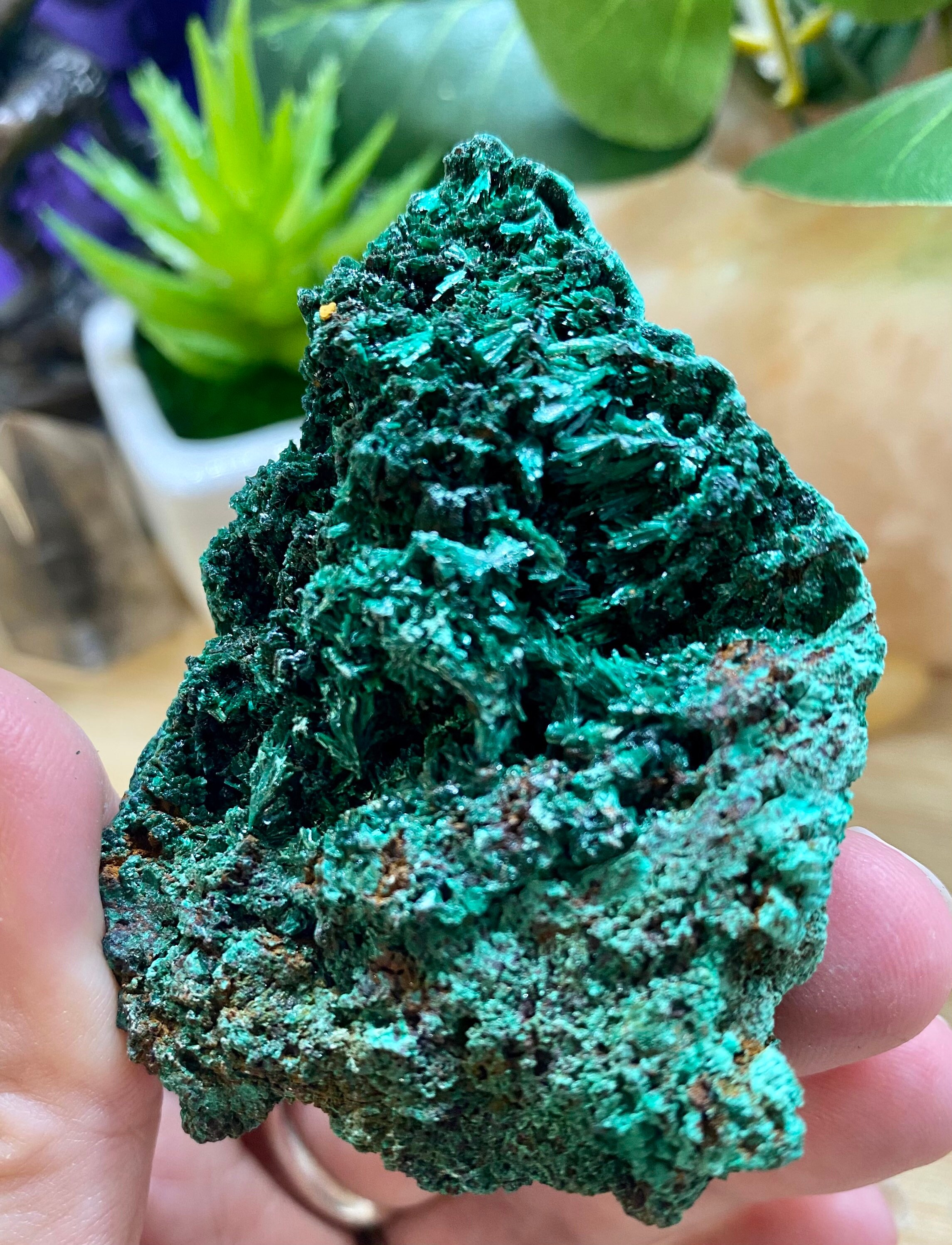 Natural Malachite crystal cluster from Morocco MAL2