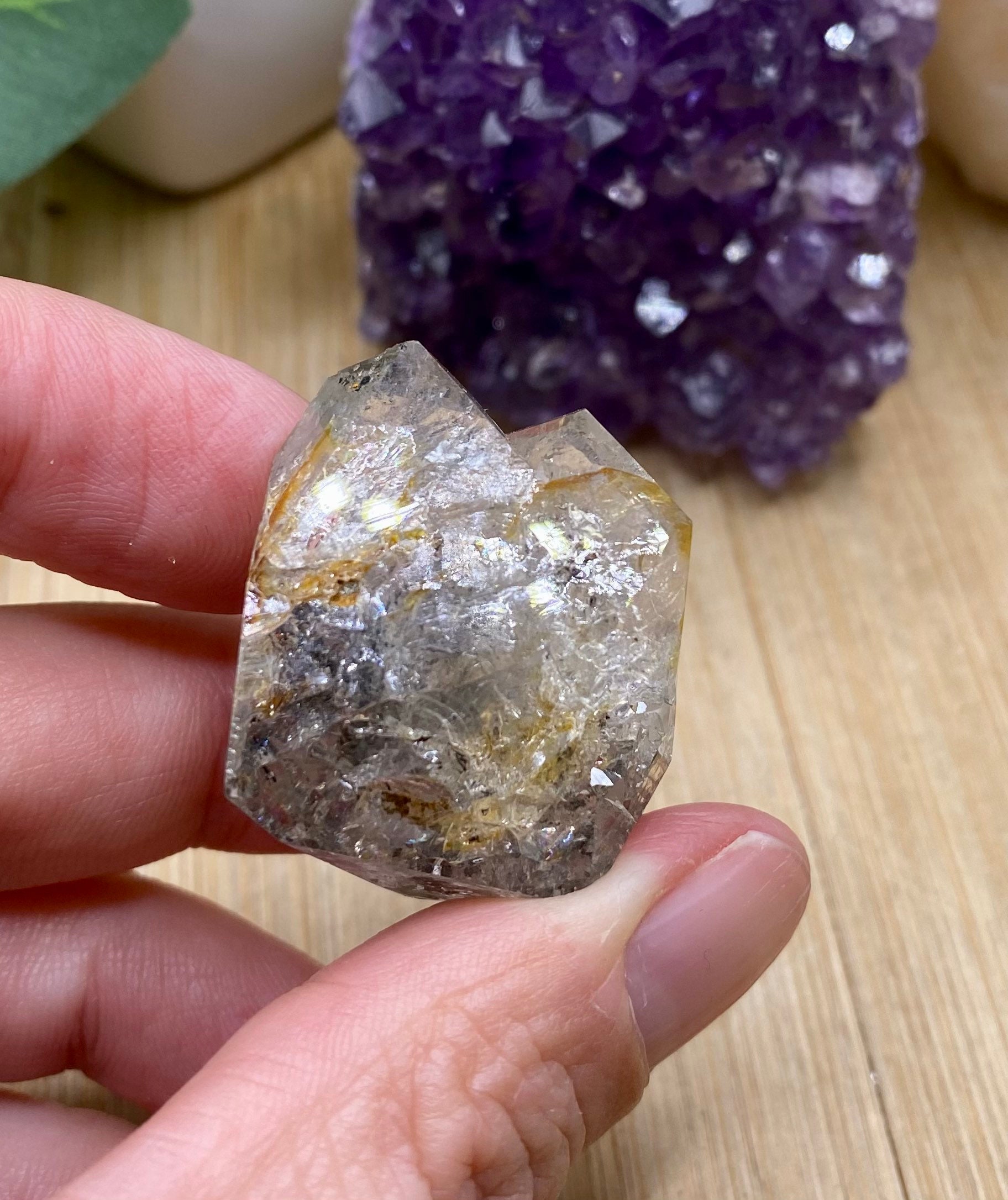 Herkimer Diamond crystal geode cluster HERK119
