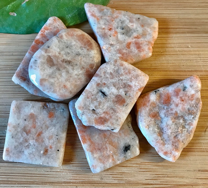 Sunstone Polished Square Rectangular Smooth Tumbled Stones Shelf 2 - Etsy