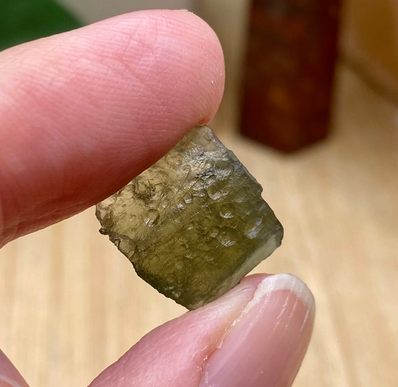 Moldavite crystal geode cluster meterorite asteroid. MOL108