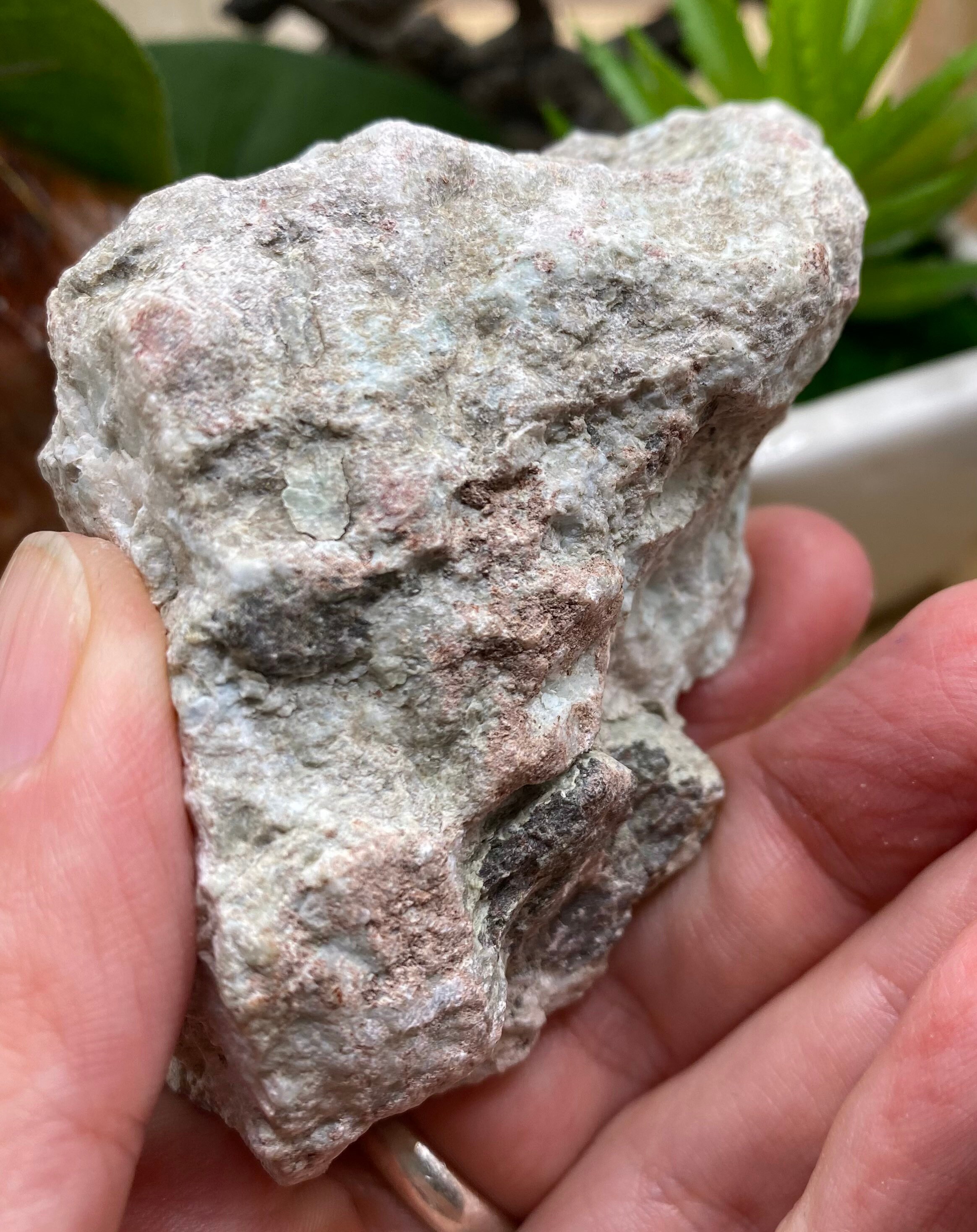 Natural Larimar polished face raw rough Stone crystal stone geode ...