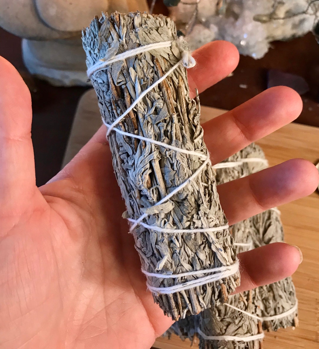 One White and Blue Sage Stick Smudge Sacred Salvia - Etsy