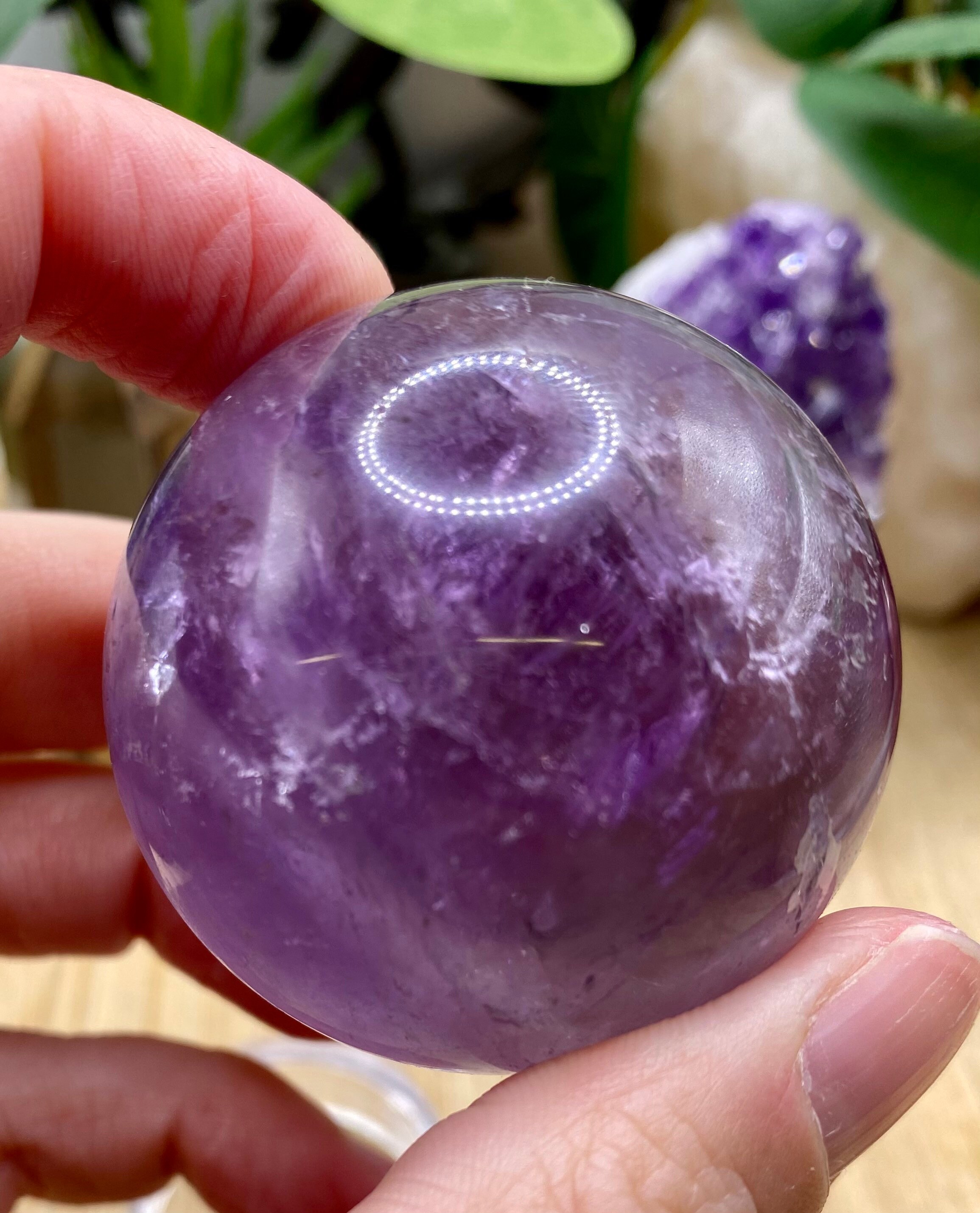 Beautiful Amethyst Sphere globe geode crystal ball AMS100
