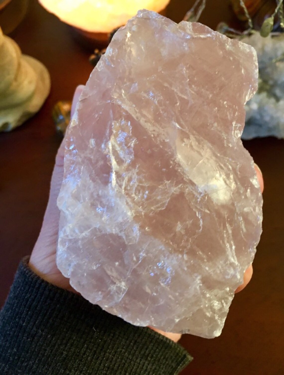 Raw Rose Quartz crystal geode healing cluster love healing | Etsy