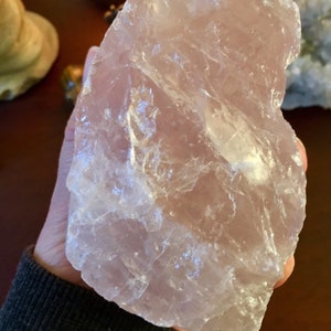 Raw Rose Quartz Crystal Geode Healing Cluster Love Healing SME24 - Etsy