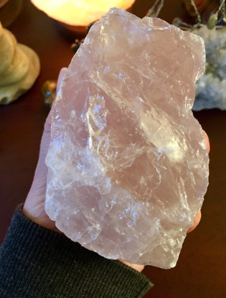 Raw Rose Quartz crystal geode healing cluster love healing | Etsy