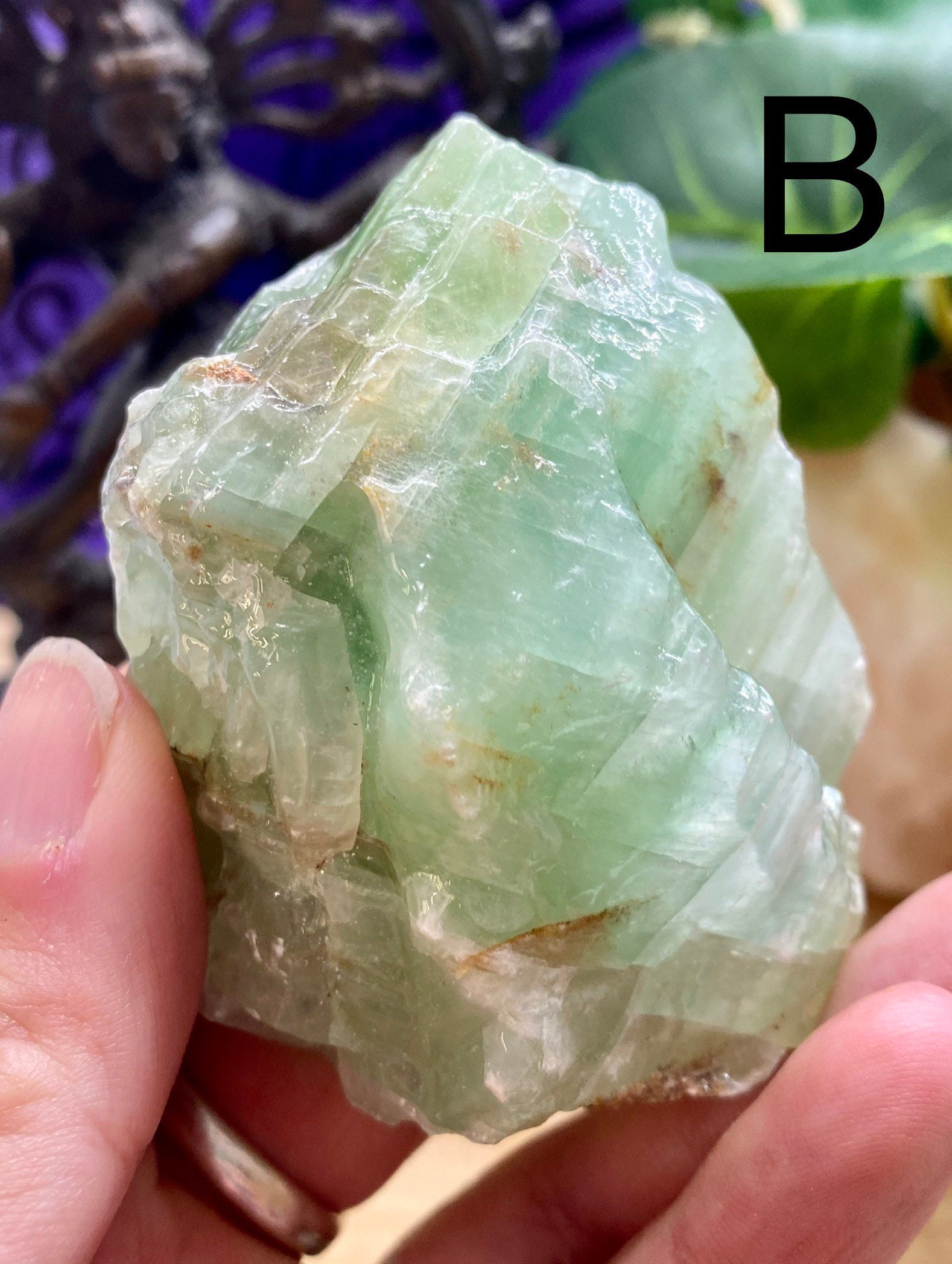 Premium Green Calcite raw Stones crystal Lot C