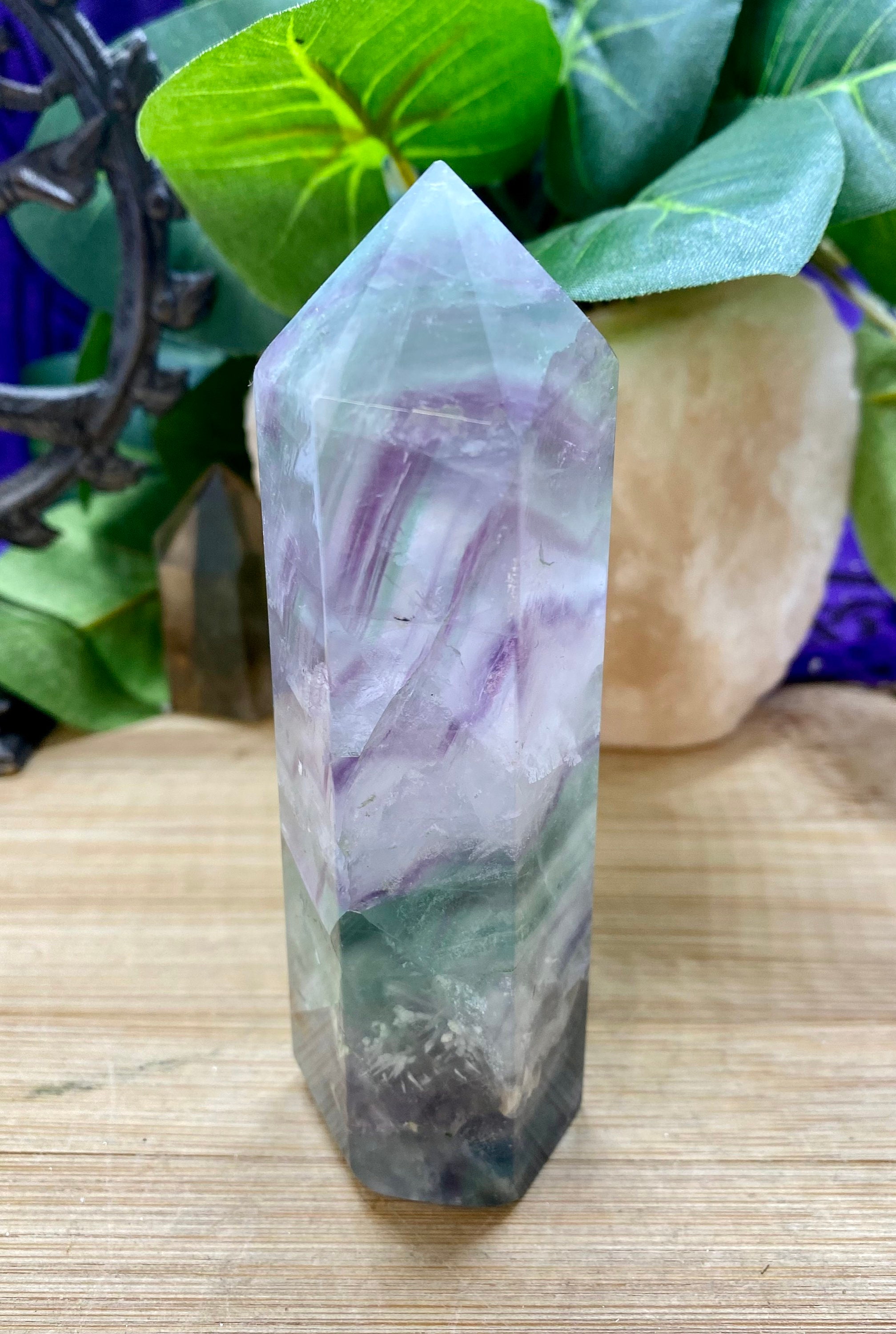 Gorgeous Rainbow Fluorite tower point generator obelisk FT6