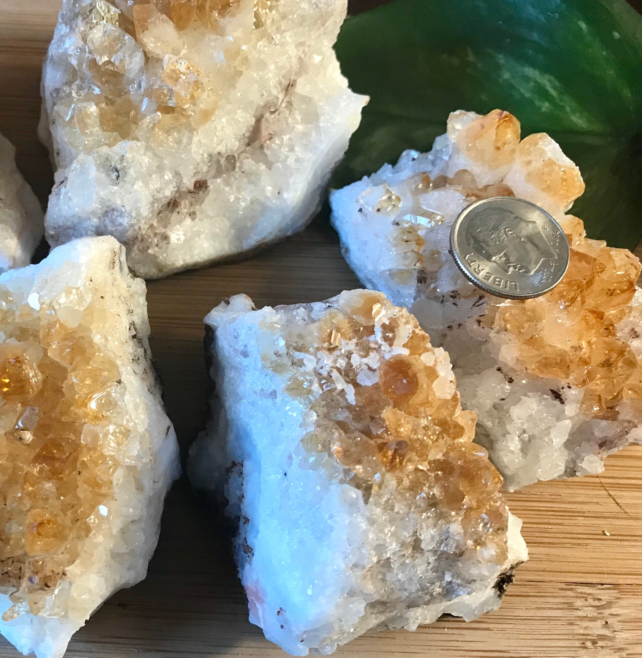 Yellow Citrine Crystals cluster geode prosperity