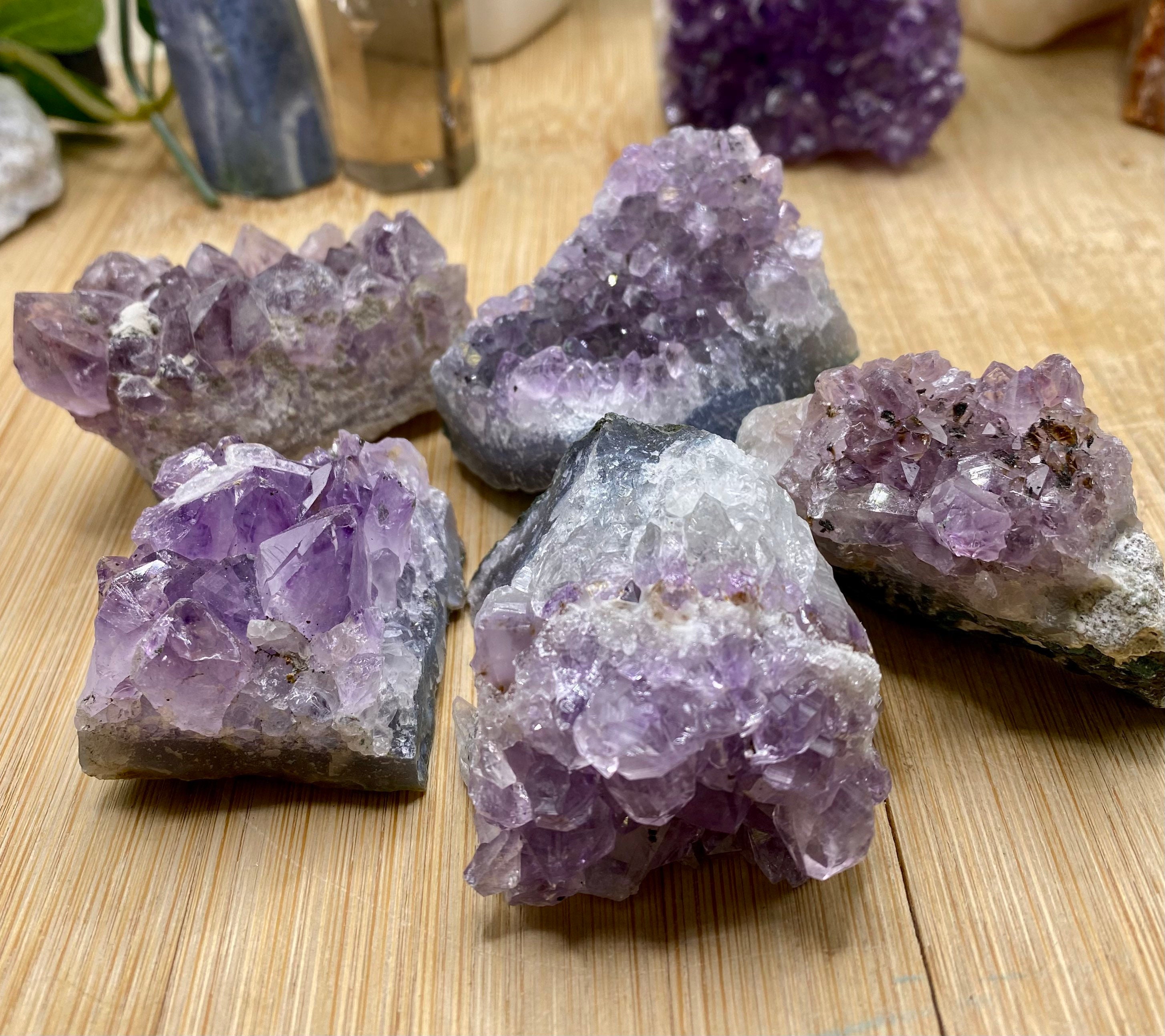 Small Amethyst Clusters natural geode crystal