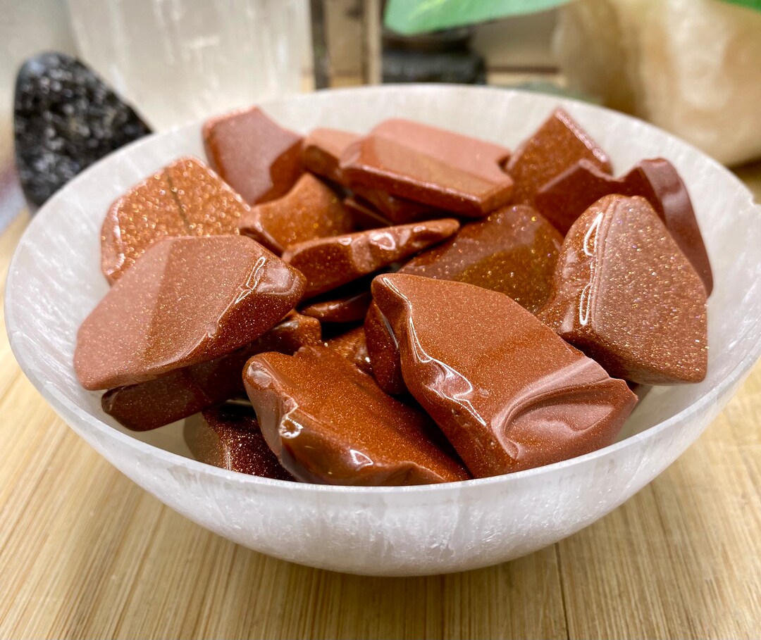 Goldstone Smooth Pieces Tumbled Polished Stone SME24 - Etsy