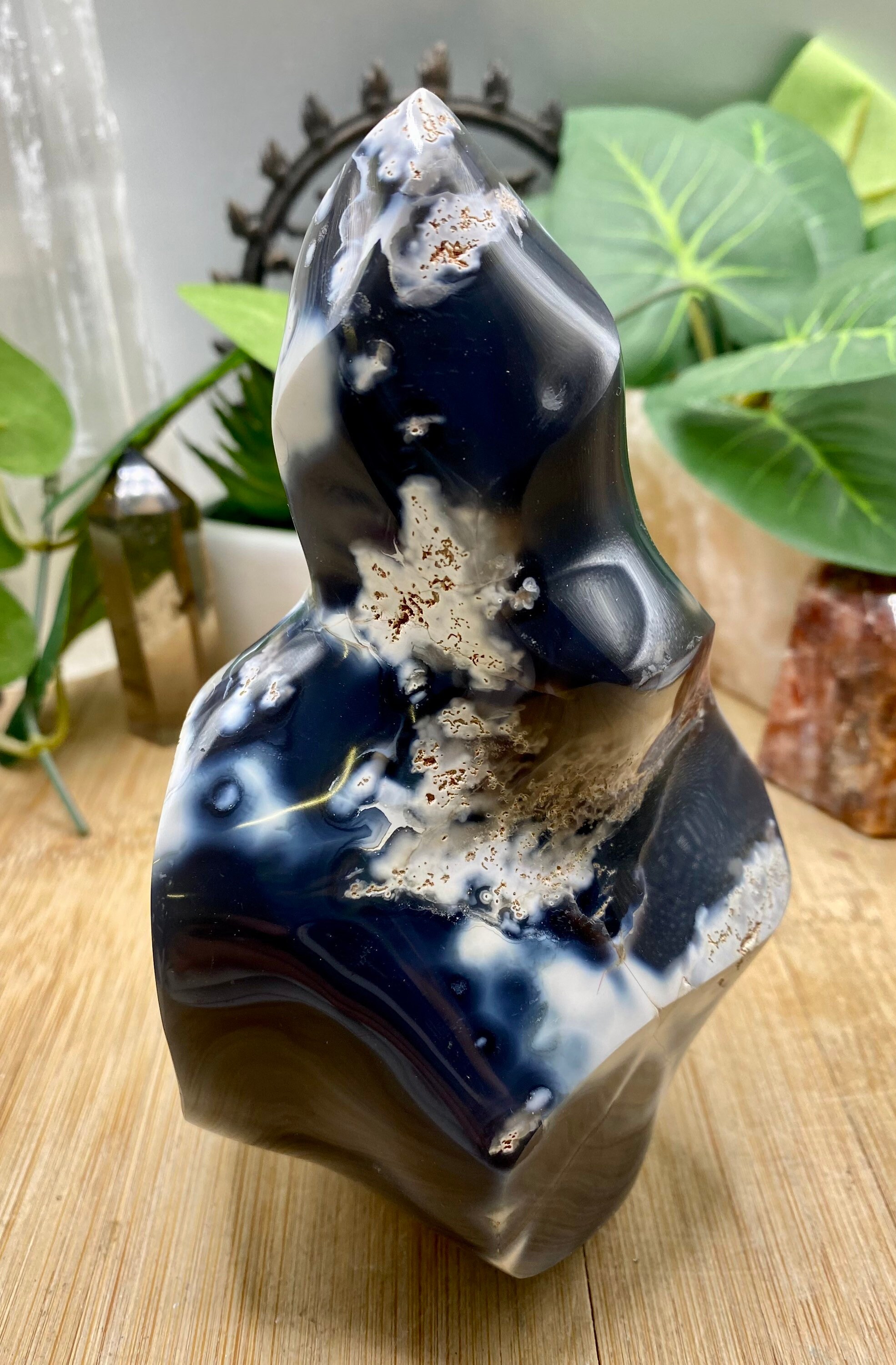 Orca Agate Flame Crystal Sculpture ORCA10
