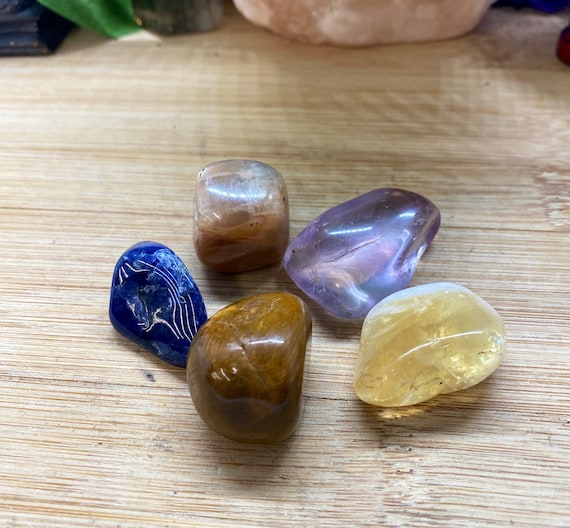 5 Elements Tumbled Stone Set Crystals - Etsy