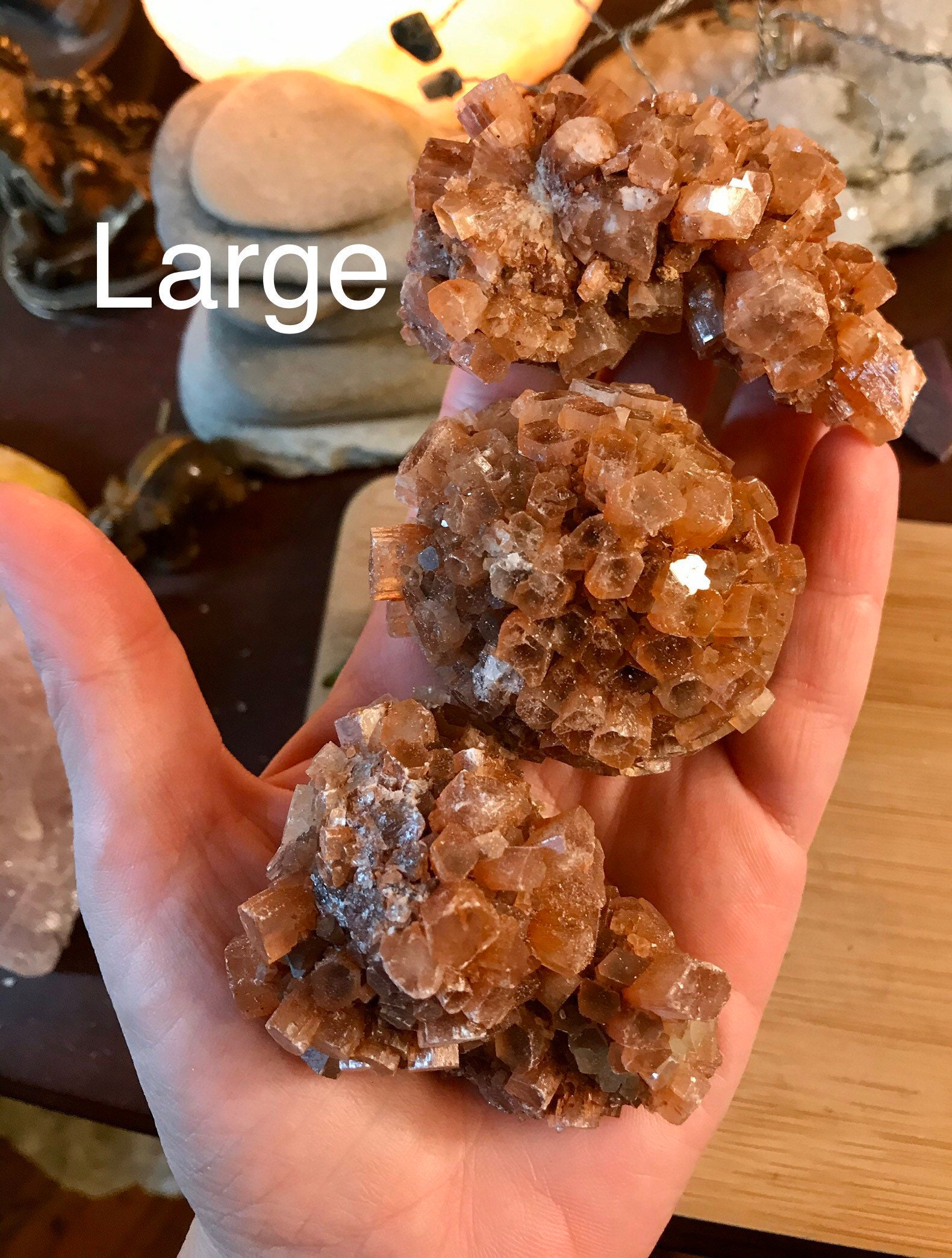Aragonite cluster natural star geode crystal stone
