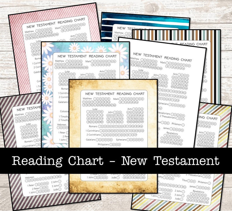 New Testament Reading Chart - Etsy