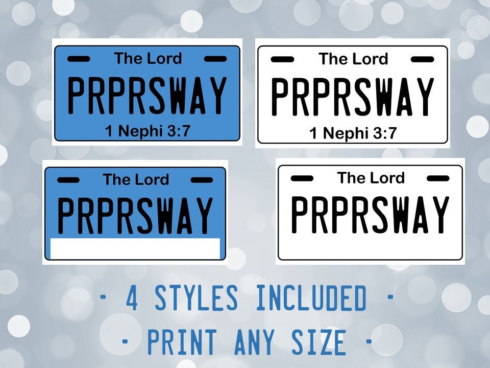 2024 Book of Mormon Doctrinal Mastery License Plates Printable Seminary ...