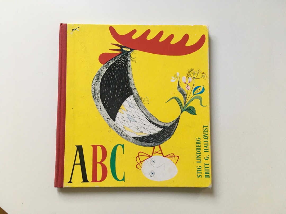 Vintage Stig Lindberg Sweden ABC Book // Mid Century Artwork // Eames ...