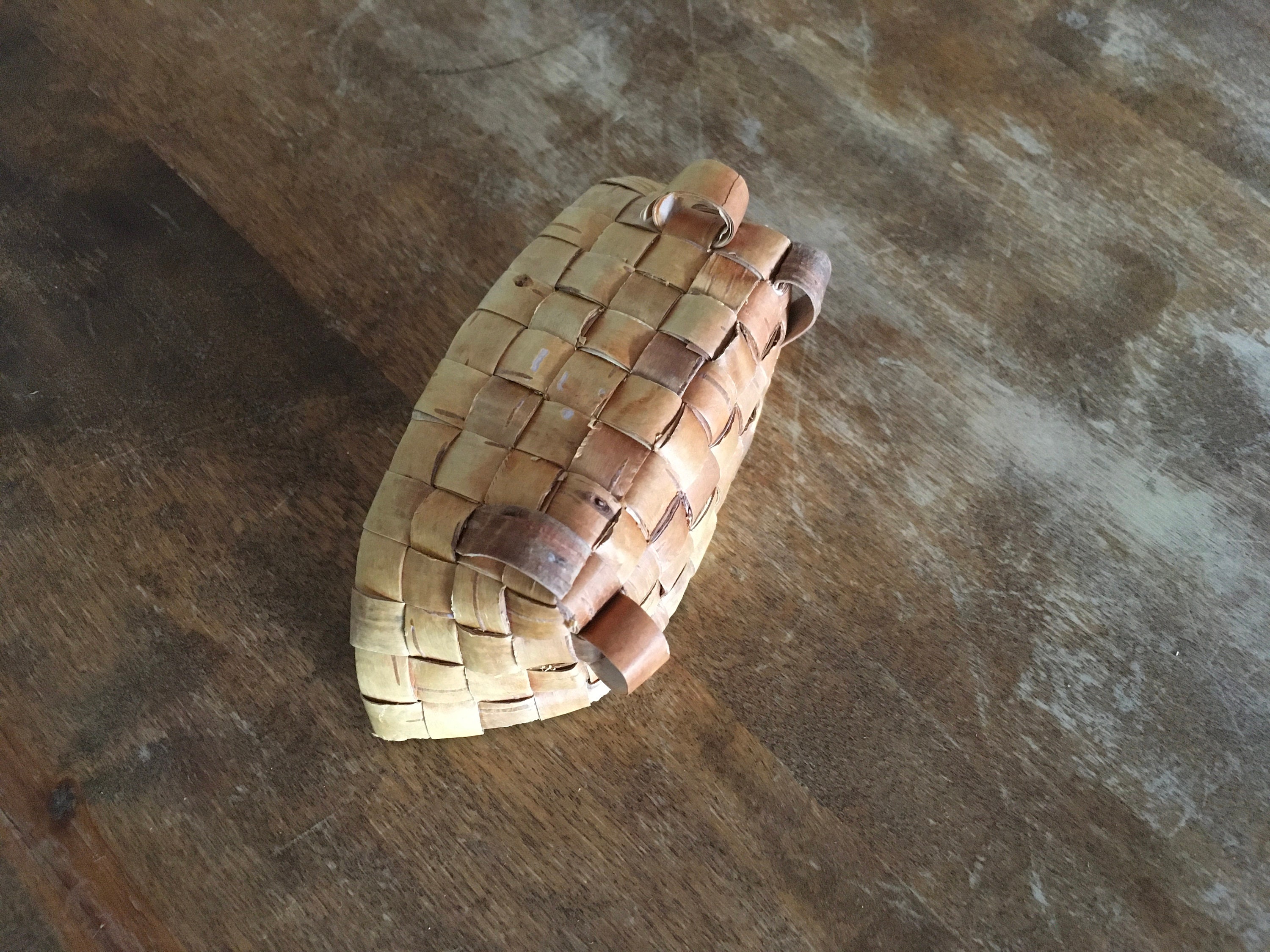 Vintage Birch Bark Boat Shaped Container - Etsy