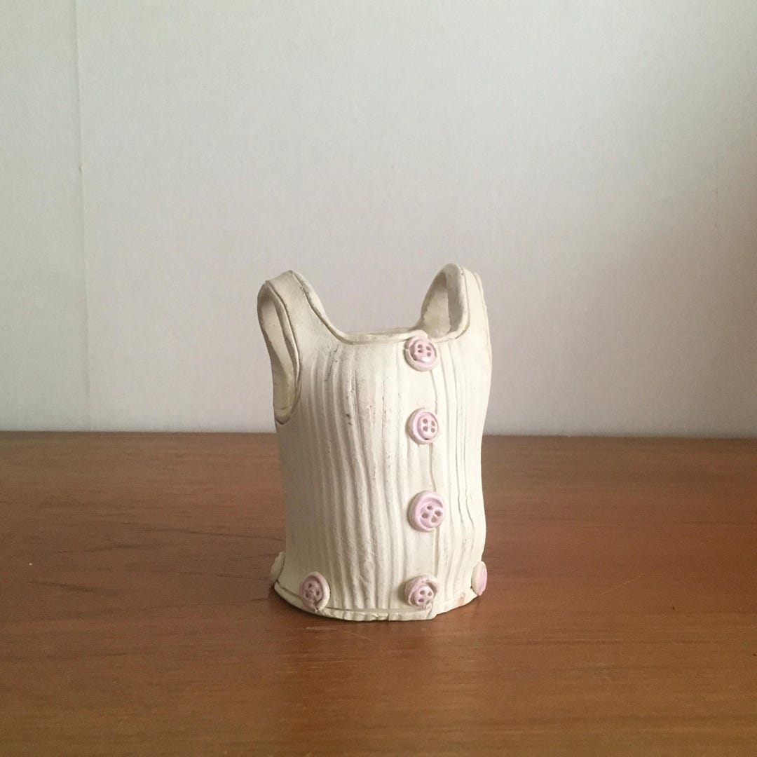 Vintage Ceramic Vest Figurine / Vase / Container / Clothes - Etsy