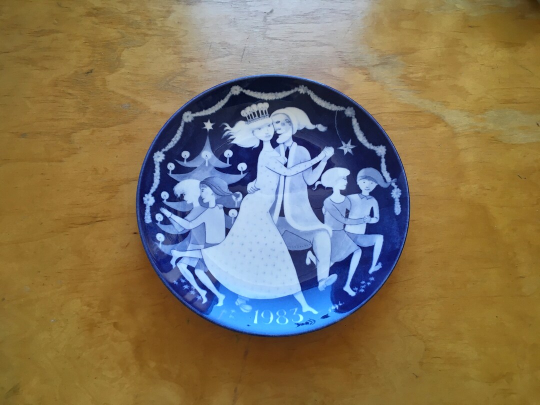 Vintage Stig Lindberg Gustavsberg Sweden Christmas Plate // Collectible ...