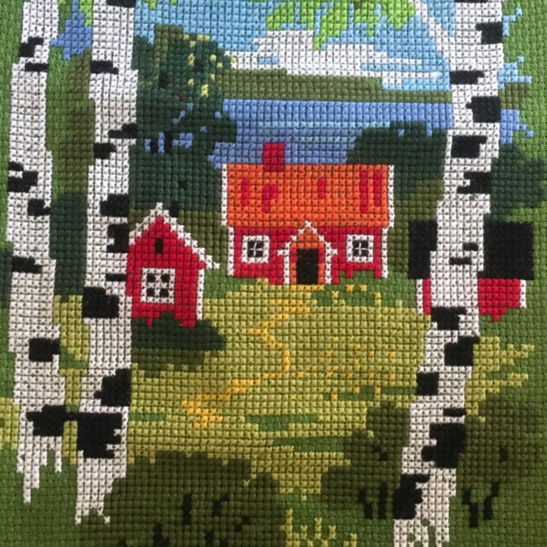 Little Red Stuga Swedish Tapestry - Etsy